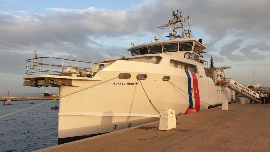 Escale historique du navire océanographique Alfred Merlin à Bizerte ...
